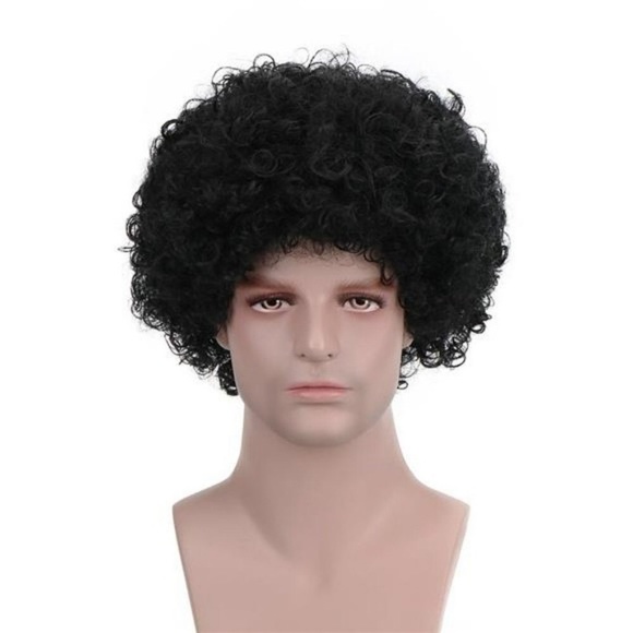 Accessories | Halloween Costume Black Wigs Hat Fluffy Afro Synthetic ...